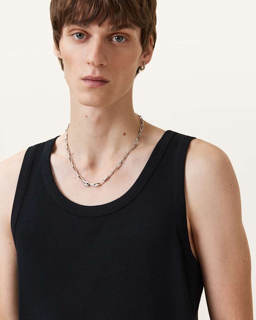 Edwards Textured Vest Jet Black | ALLSAINTS